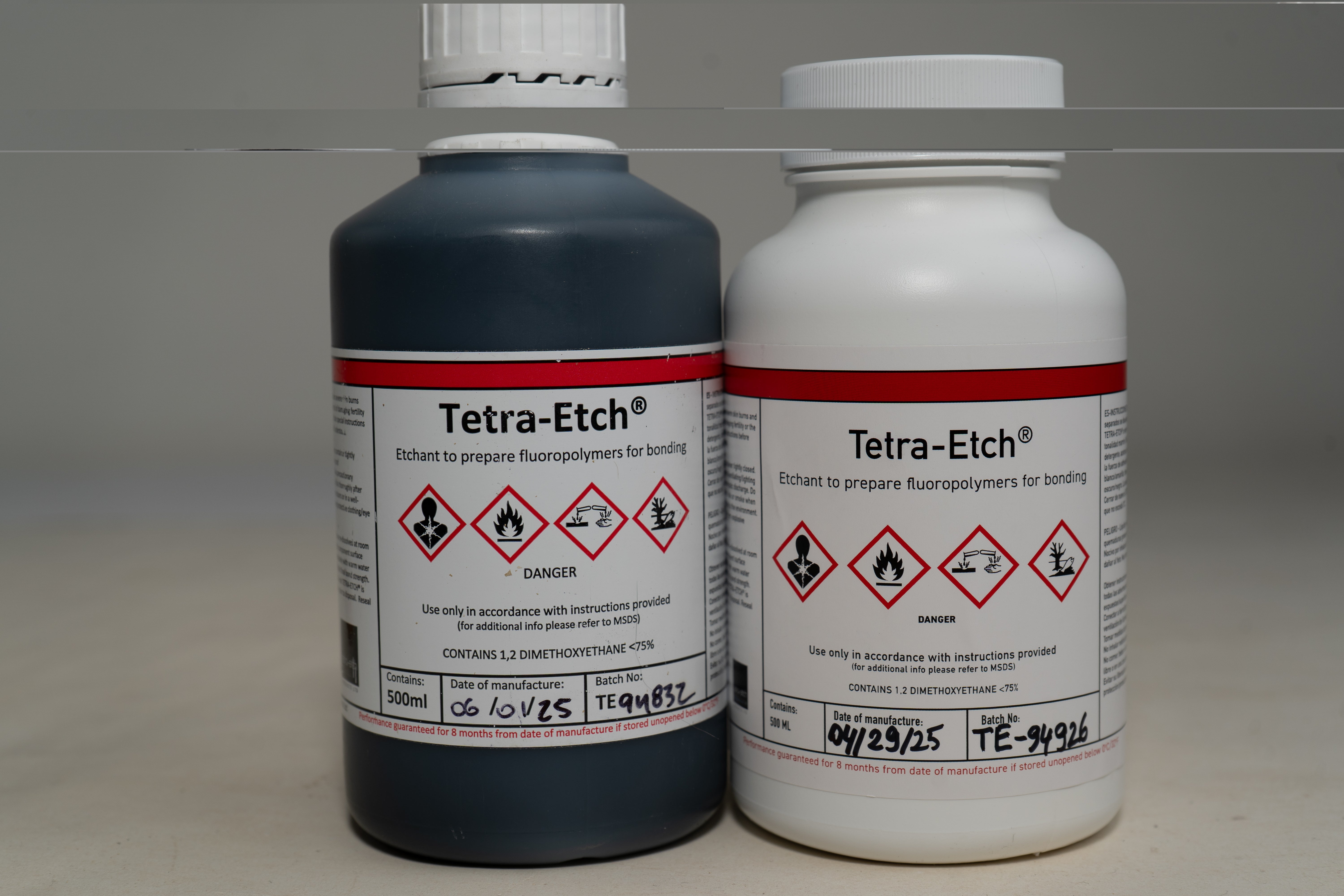 ETCH500 , Tetra-Etch Etchant 500 ml. Etchant to Prepare Fluorocarbon f ...
