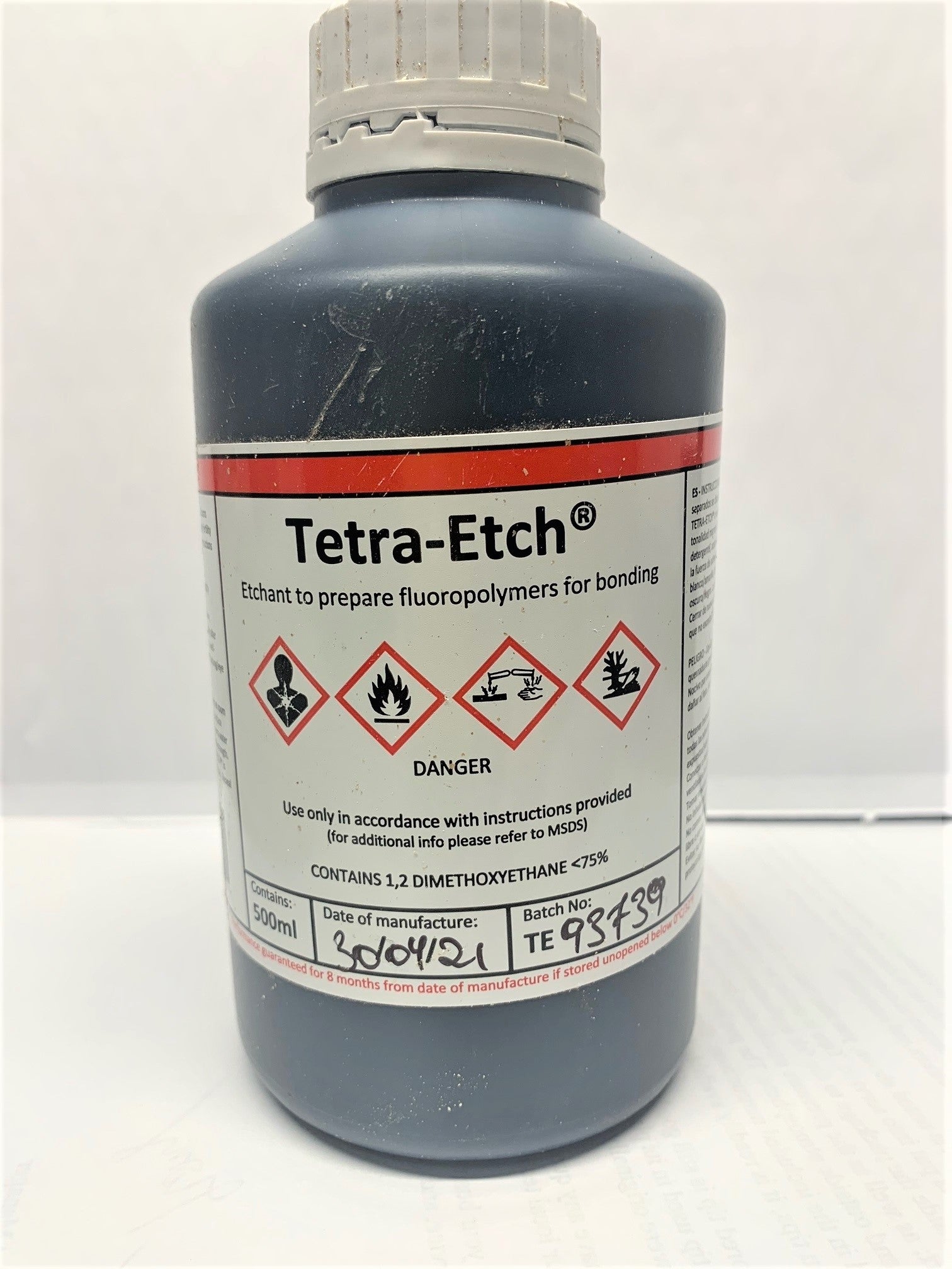 ETCH500 , Tetra-Etch Etchant 500 ml. Etchant to Prepare Fluorocarbon f ...