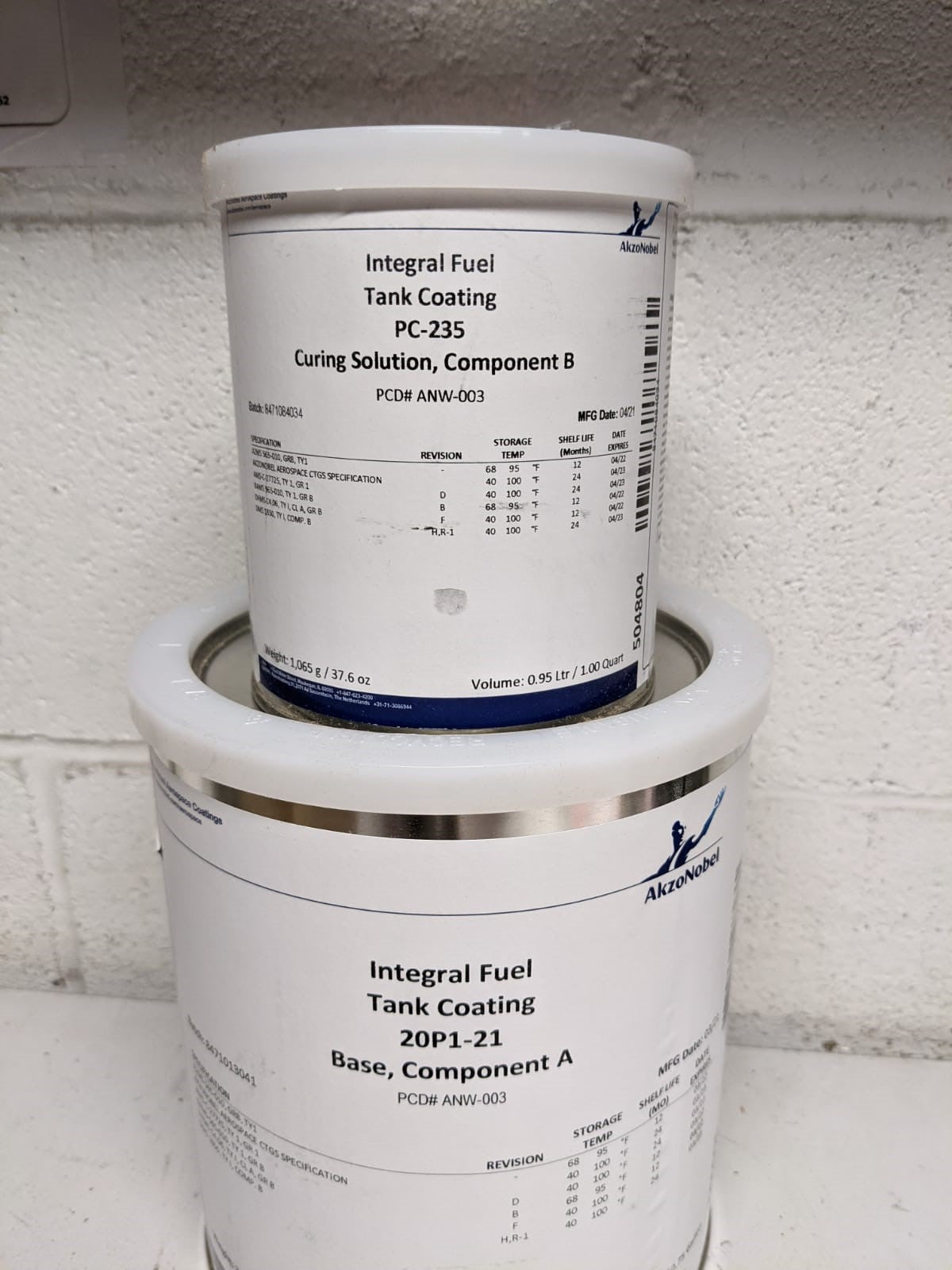 Integral Fuel Tank Coating, 20P1-21 & PC-235 , Gallon Kit $695.00 ...