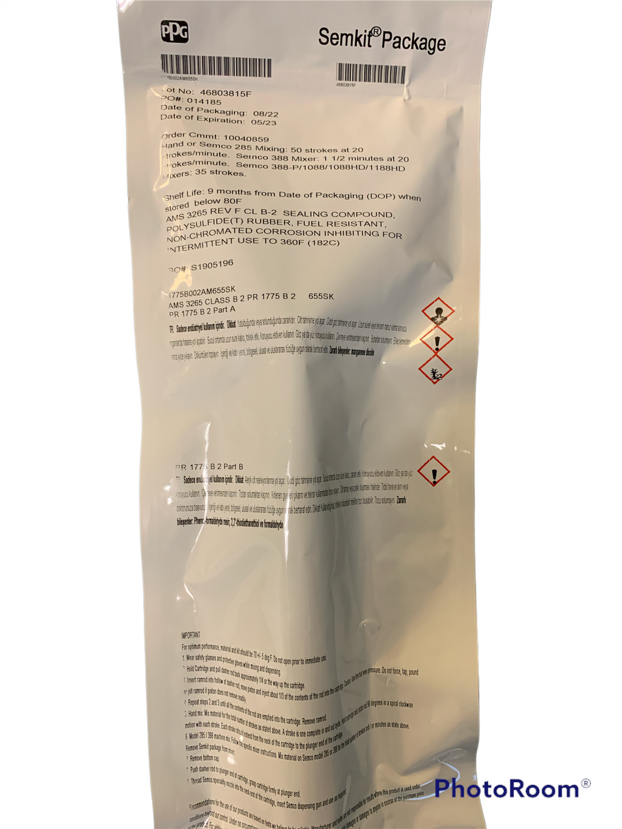 PR-1775 Class B Non-Chromate Corrosion Inhibitive Sealant, 2.5 Oz Sem ...